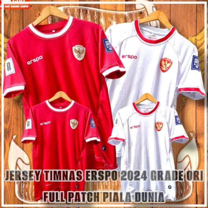 Jual HARGA PROMO JERSEY TIMNAS ERSPO FULL PATCH PIALA DUNIA 2024 LOGO TIMBUL | Shopee Indonesia