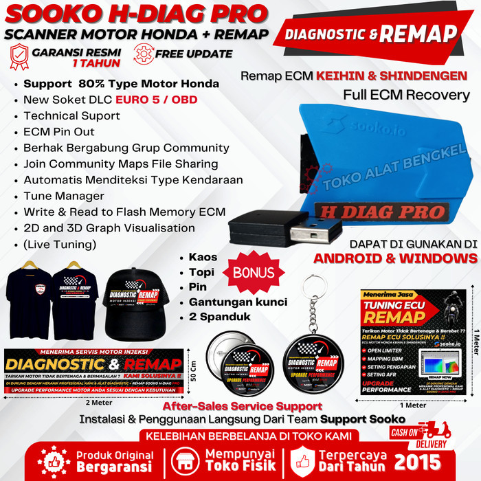 Jual Hdiag Pro Alat Remap Flash ECU ECM Standar + Scanner Motor Honda ...