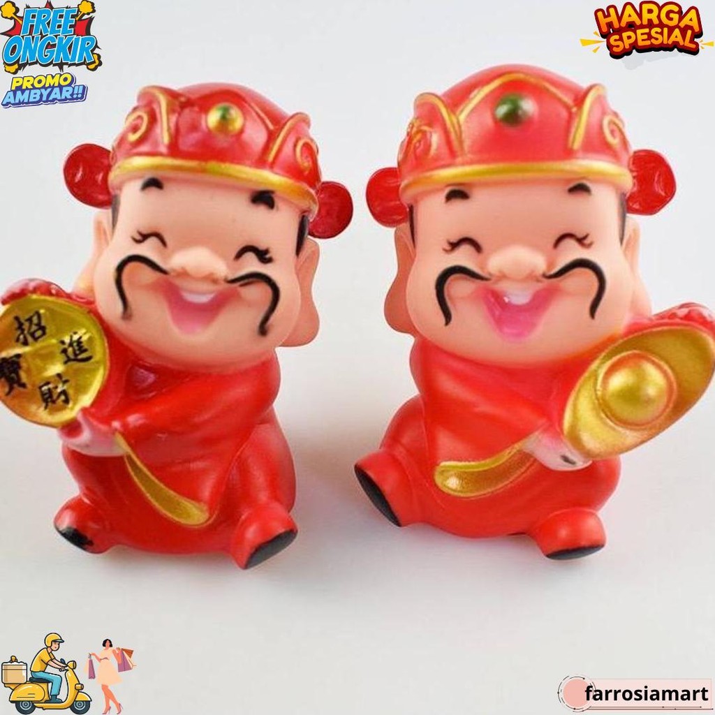 Jual Miniatur Figure Dewa Rejeki Keberuntungan Chai Sen/Hiasan Kue ...
