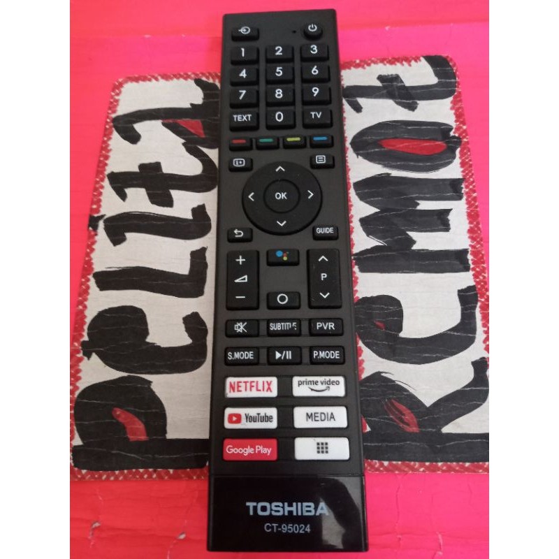 Jual REMOTE TV TOSHIBA SMART ANDROID TV CT-95024 ORIGINAL TERLENGKAP | Shopee Indonesia