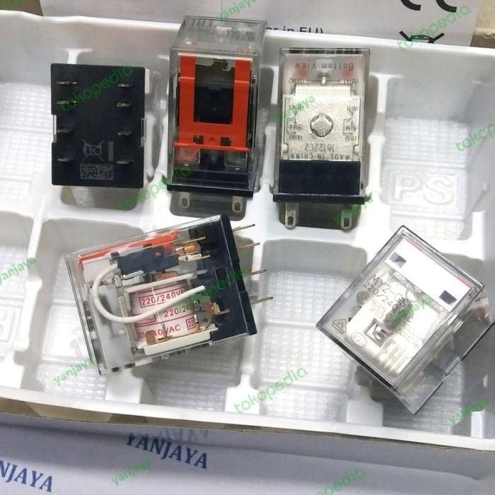 Jual relay omron original my2n/my2 24vdc,12vdc,220vac,24vac/relay my2/my2n + SOCKET ORIGINAL ...