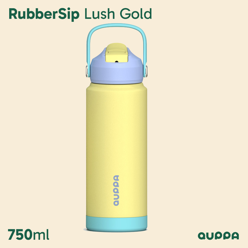 Jual Quppa RubberSip Lush Gold 750ml Stainless Steel Bottle [ Cloud ...
