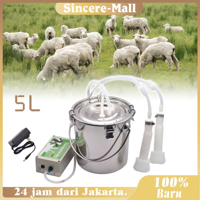 Jual Mesin Pemerah Susu Elektrik Untuk Kambing 5 Liter Alat Perah Susu ...