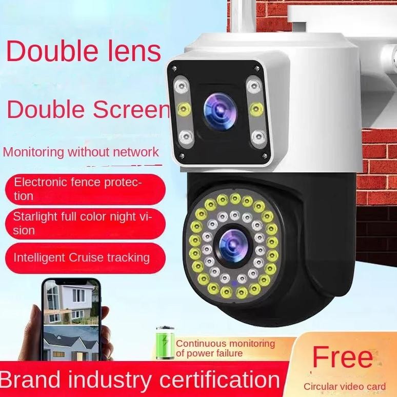 Jual Spesial Dual Len Dual Screen 6Mp 4G Sim Ip Camera Light Alarm Ai ...