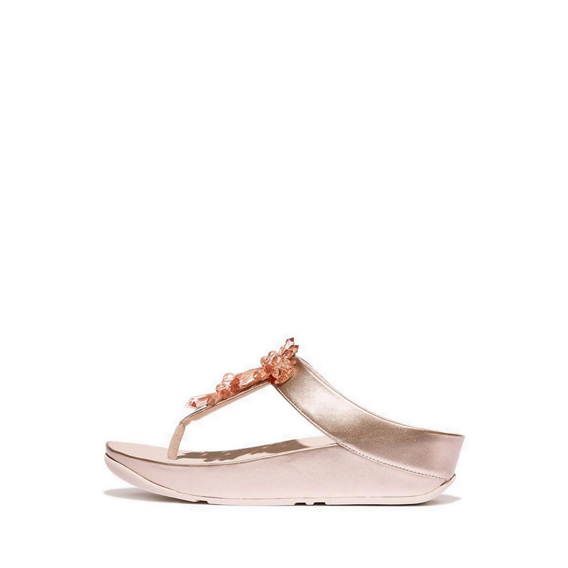 Jual Fitflop Rumba Starburst-Bead Metallic Toe-Post Sandals - Nude Rose ...