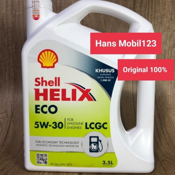 Jual TERBARU - Oli Shell ECO (LCGC 5W-30) Synthetic ,3,5Ltr Ori Scan ...