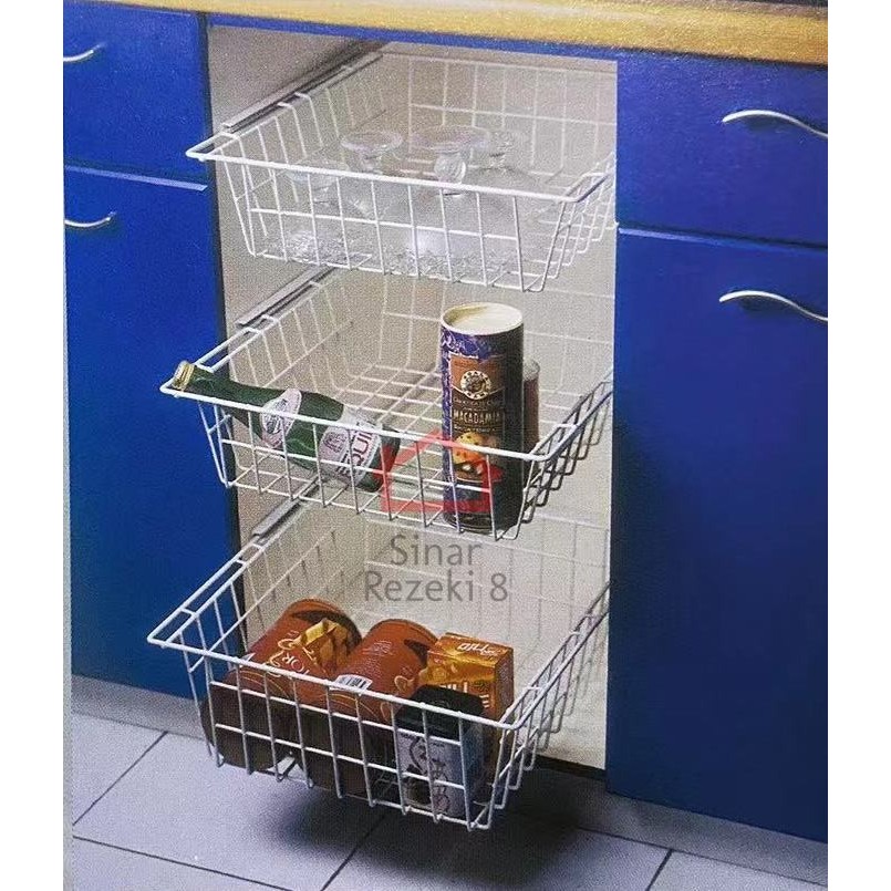 Jual Rak Sayur elline B45 Dapur Basket Keranjang Panci Makanan Masak ...