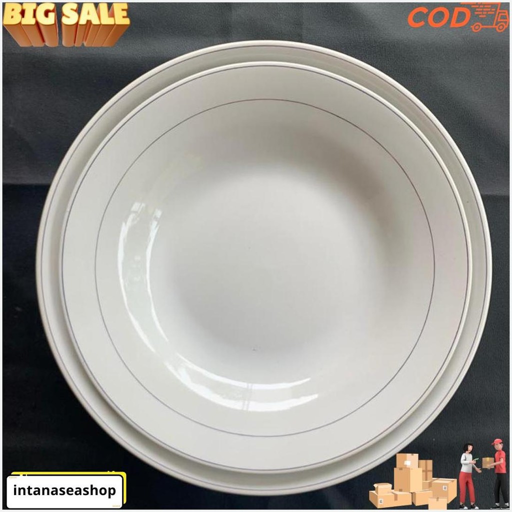 Jual Piring Keramik List Mas 8 9 Sunbird / Piring Makan / Piring Beling ...