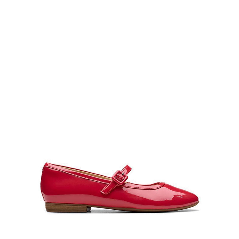 Jual Clarks Fawna Sky Red Patent | Shopee Indonesia