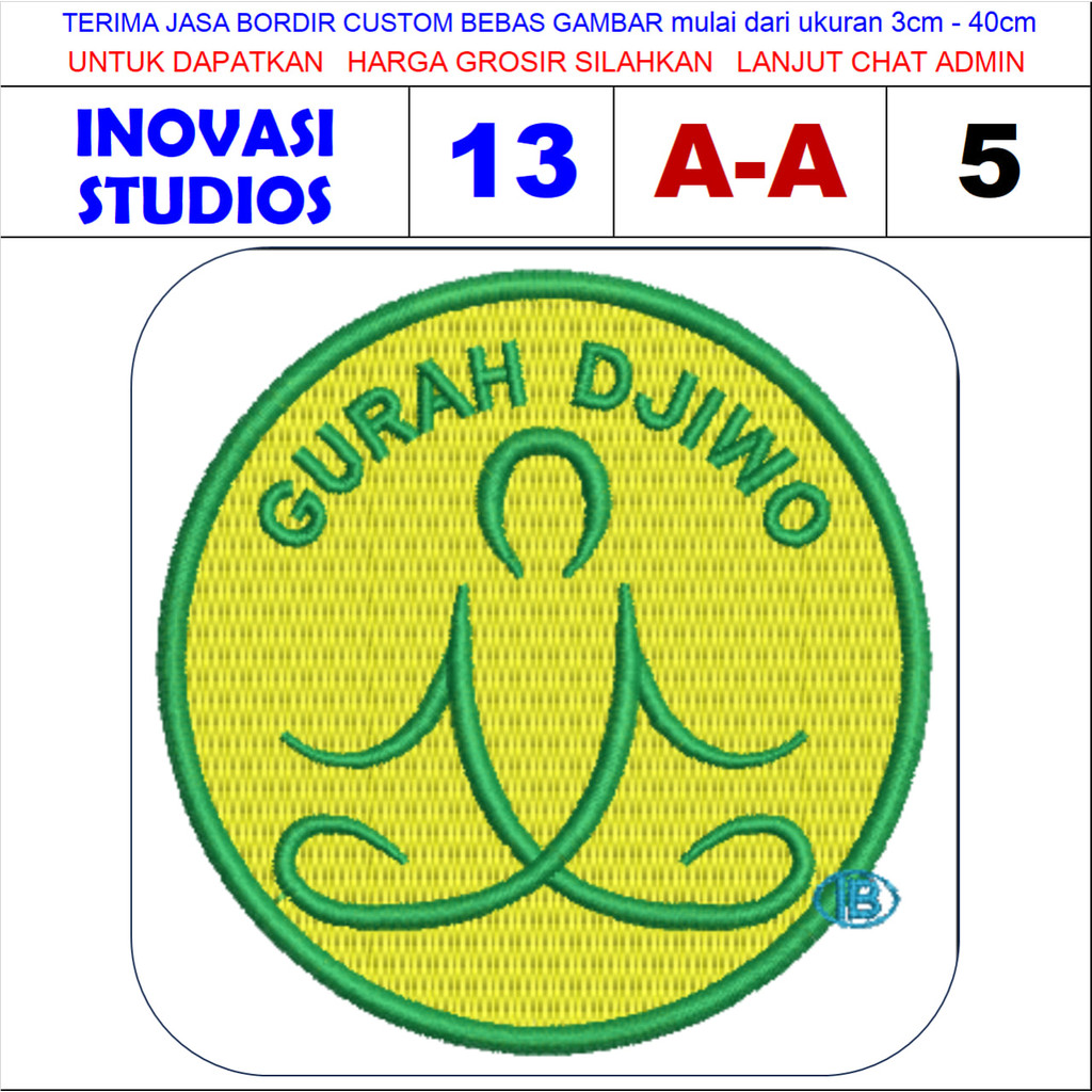 Jual PATCH BORDIR LOGO GURAH DJIWO ( A-A5 ) - IPATCH STUDIOS TESTIMONI ...