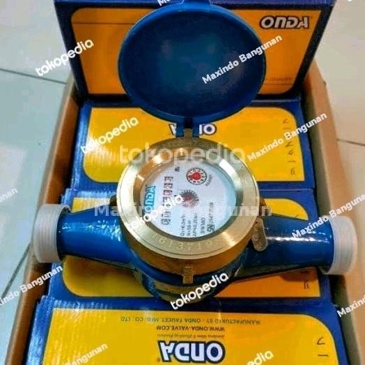 Jual Water Meter 1" Inch Brass Onda / Meteran Air Pdam Kuningan | Shopee Indonesia
