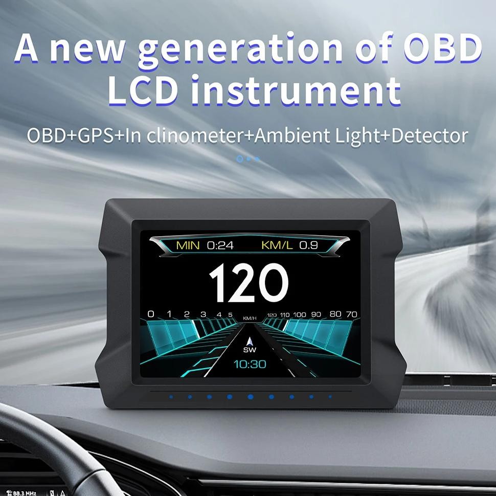 Jual Hgdo Universal Car Hud Display Digital Gps Smart Speedometer Obd2 ...