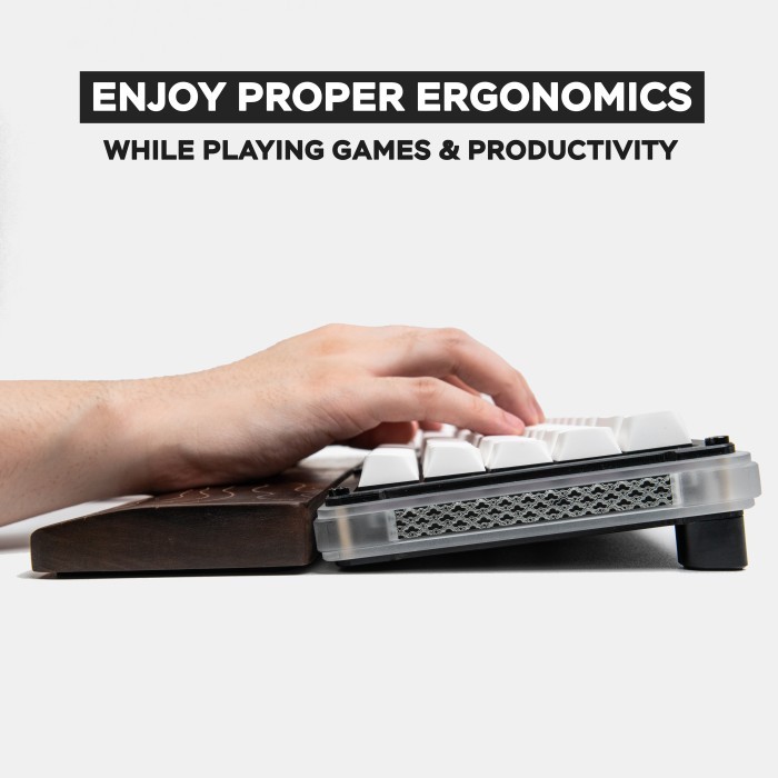 Jual MYNK WOODEN PALM REST / WRIST REST KAYU / WRIST PAD KEYBOARD ...