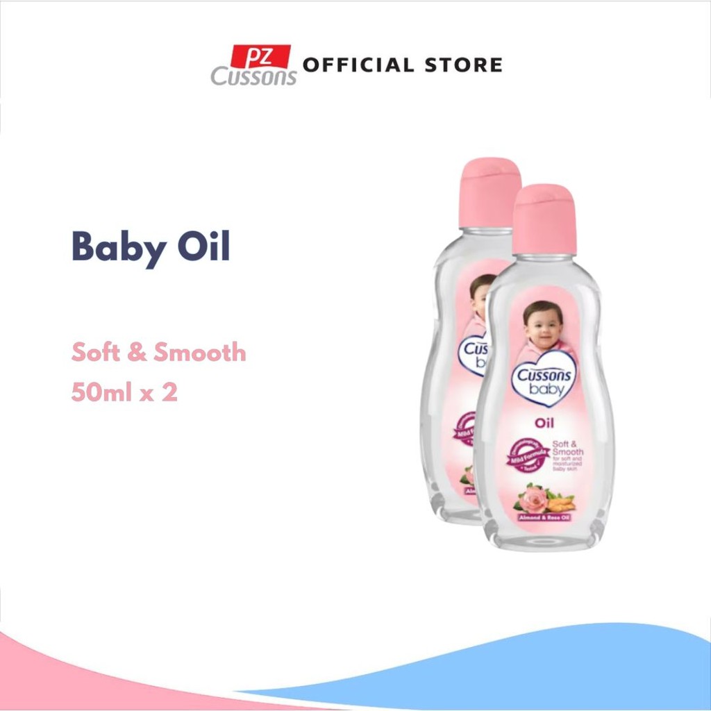 Jual Cussons Baby Oil Soft & Smooth 50ML X2 | Shopee Indonesia