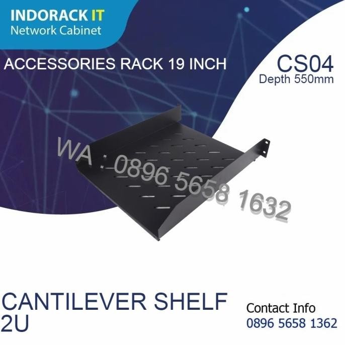 Jual Cantilever Shelf 2U Flat Tatakan Rak Server Depth 550mm : CS04 ...
