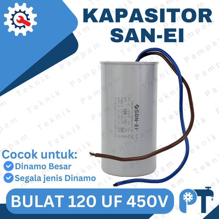 Jual Sensor Pintu Kapasitor Capasitor 120Uf Mikro 450V San-Ei Kabel Bulat Sanei 120 Uf | Shopee ...