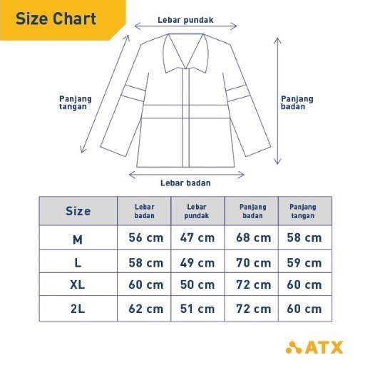 Jual WEARPACK SAFETY BAJU KERJA LENGAN PANJANG KOMBINASI MERK ATX ...