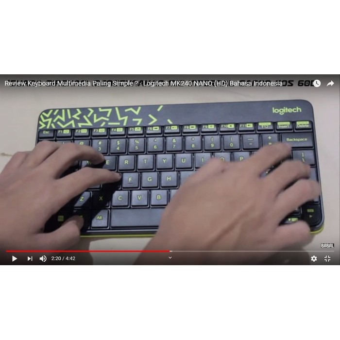 Jual Logitech MK240 Nano Receiver Wireless Mouse Keyboard BLACK ...