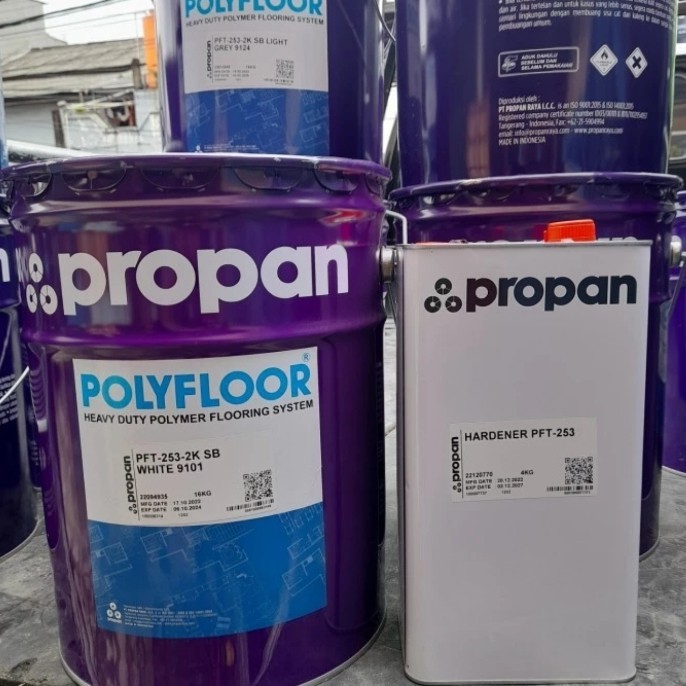 Jual Propan Polyfloor PFT 253 2K SB WHITE Cat Epoxy Lantai 20kg Set ...