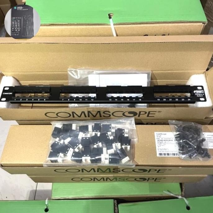 Jual TERMURAH - AMP Patch Panel CAT6 24Port AMP / amp Commscope 24 port Cat 6 Loaded | Shopee ...