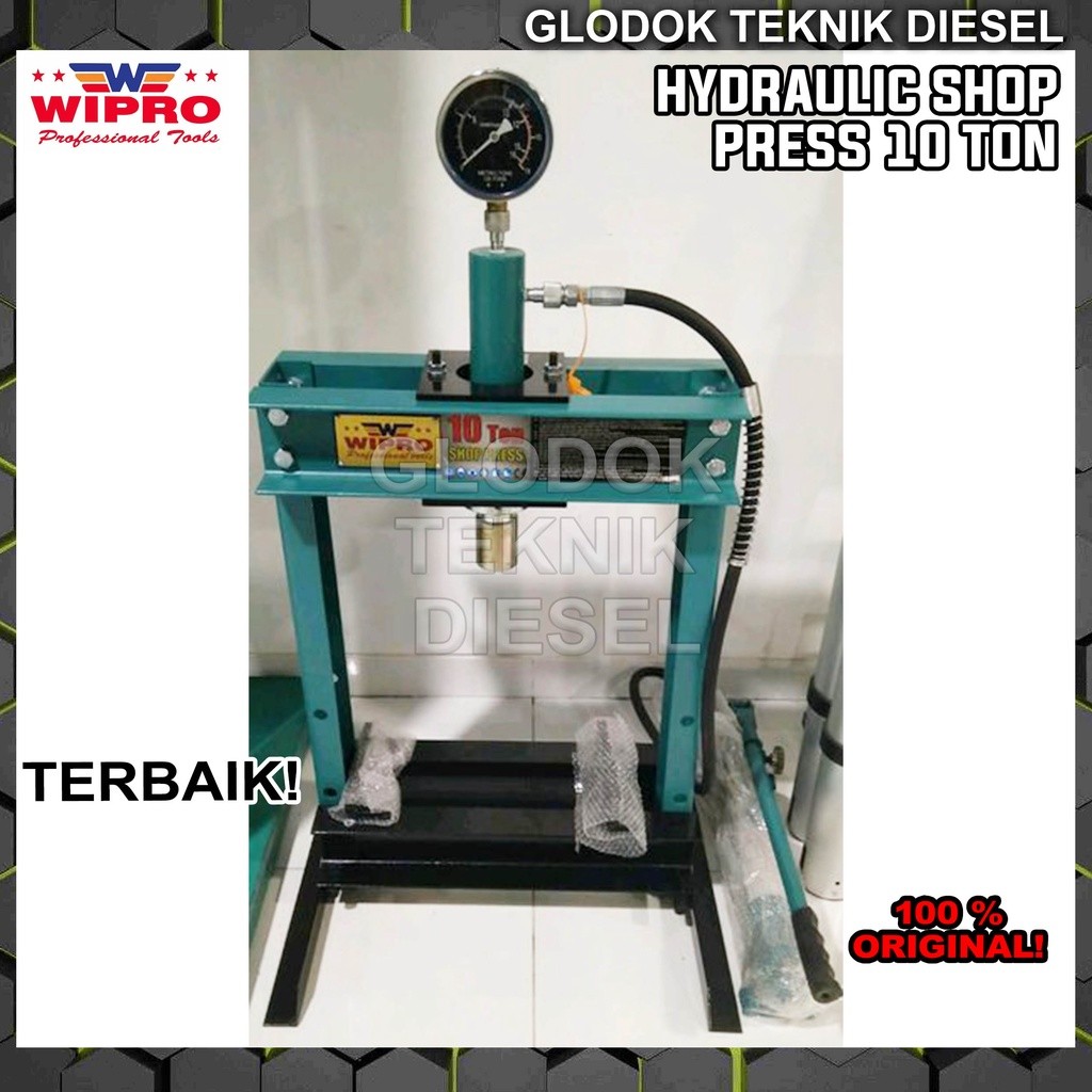 Jual WIPRO Hydraulic Shop Press 10 Ton Mesin Alat Hidrolik Pres ...