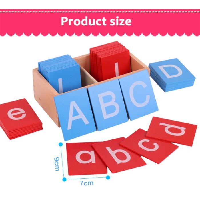 Jual Mainan Montessori Sandpaper Letter Sand Paper SPL | Shopee Indonesia