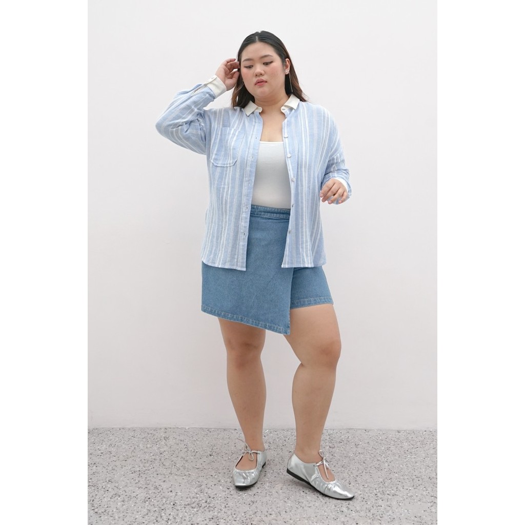 Jual Kivee - Kamaria Skort Denim Medium Size (XL) | Shopee Indonesia
