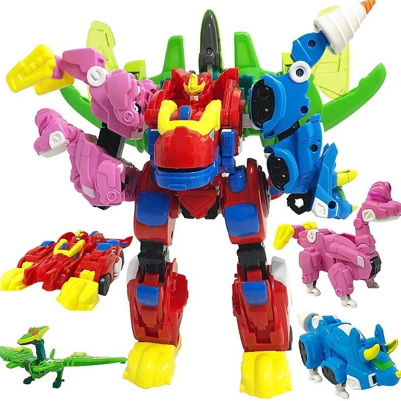 Jual 4 In 1 Gogo Dino Mecha Gogoking Robot Transform Combined Dinosaur ...