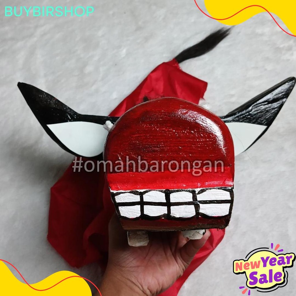 Jual Banteng Bantengan Mberot Anak Full Kayu Free Kemul Motif Bagus ...