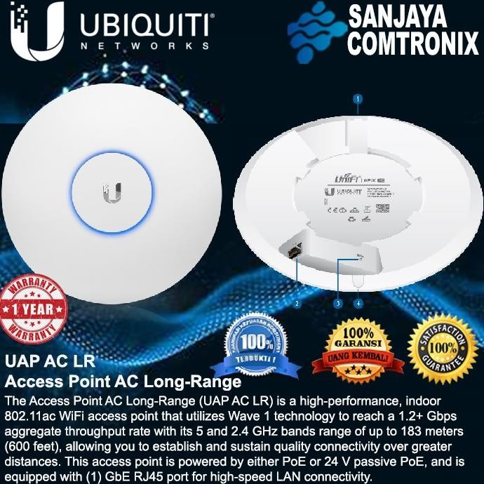 Jual NEW UBIQUITI UAP-AC-LR Unifi 802.11ac Long Range Indoor 2.4/5ghz ...