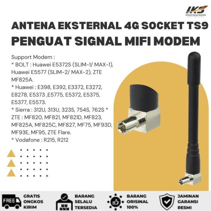 Jual ] Penguat Sinyal Mifi Modem Huawei E5372 E557/Antena Portable CRC9 ...
