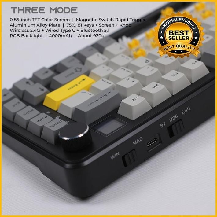 Jual Ajazz Ak820 Max He Magnetic Switch Rapid Trigger 75% Mechanical Keyboard Three Mode Rgb ...