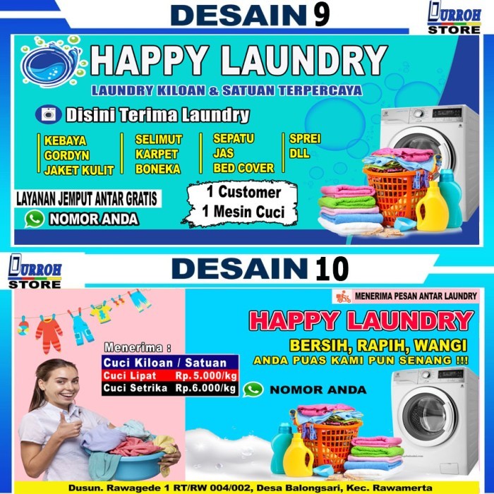 Jual TERBARU Spanduk / Banner Laundry Cuci Baju Ukuran 200x100cm #1 ...