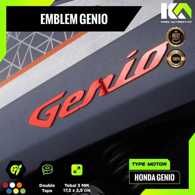 Jual Tulisan Genio Timbul 3D Logo Genio 3D Stiker Genio Mirror Emblem ...
