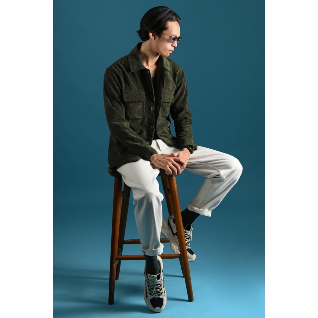 Jual JAKET PREPP STUDIO CORDUROY OVERSHIRT JACKET ARMY | Shopee Indonesia