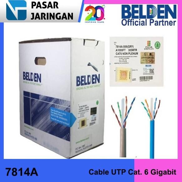 Jual HARGA DISC - BELDEN USA 7814A Kabel LAN UTP Cat. 6 1000ft roll ...