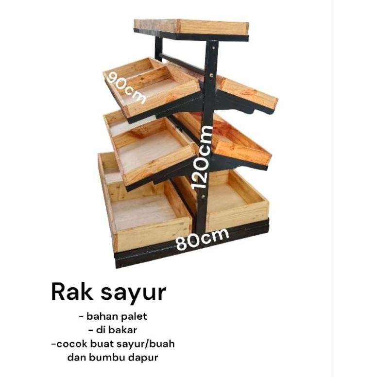 Jual GIOR RAK BUAH/RAM SAYUR SERBAGUNA/RAK BUMBU BAHAN PALET (KNOCKDOWN ...