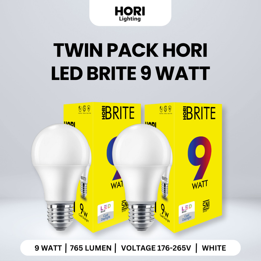Jual TWIN PACK HORI LED BRITE - 9 Watt | Shopee Indonesia