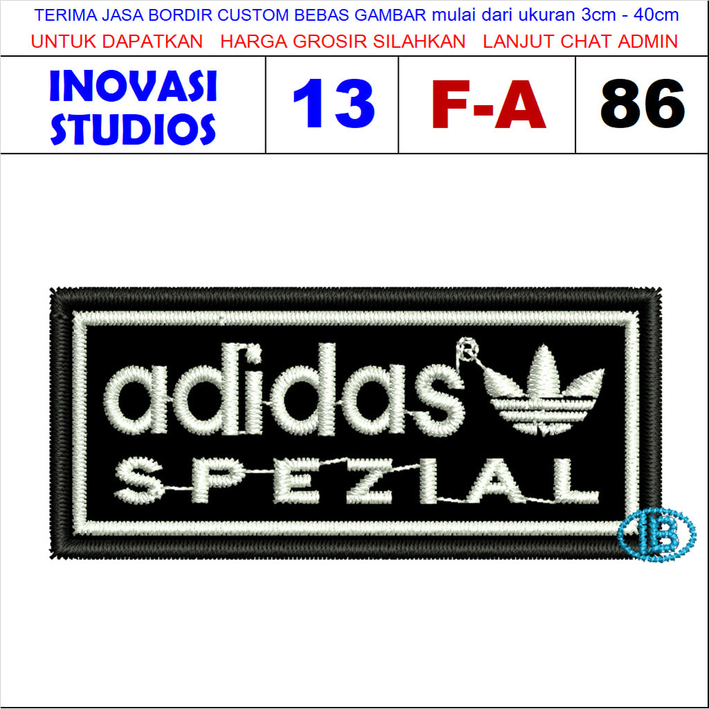 Jual PATCH BORDIR LOGO F-A86 ADIDAS-SPEZIAL ICON BLACK - IPATCH STUDIOS ...