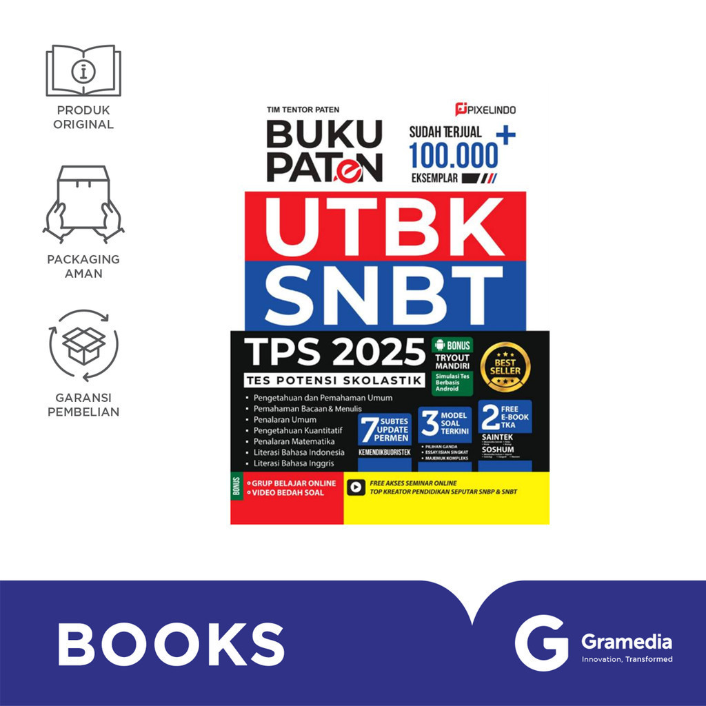 Jual Gramedia Bintaro - Buku Paten Utbk Snbt 2025 | Shopee Indonesia