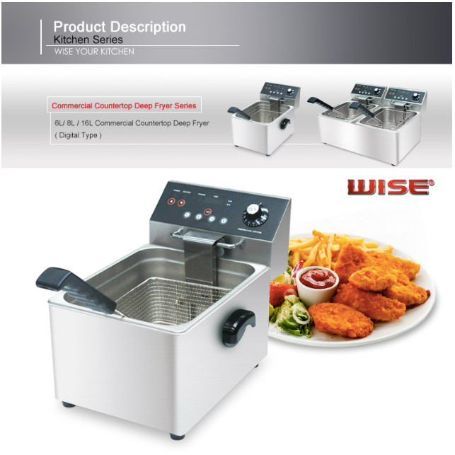 Jual Digital Countertop Electric Deep Fryer 8L with Timer WISE Taiwan ...