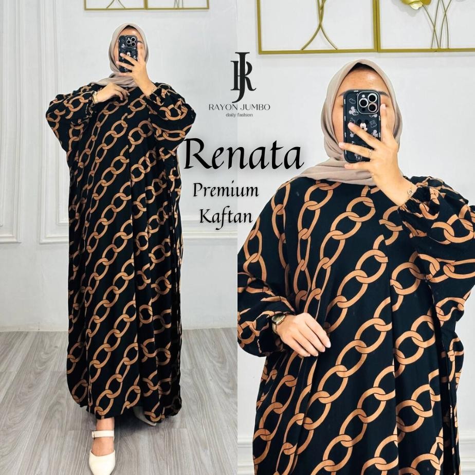 Jual PROMO Renata Gamis Kaftan Jumbo Terrbaru LD 170 Rayon Adem untuk ...