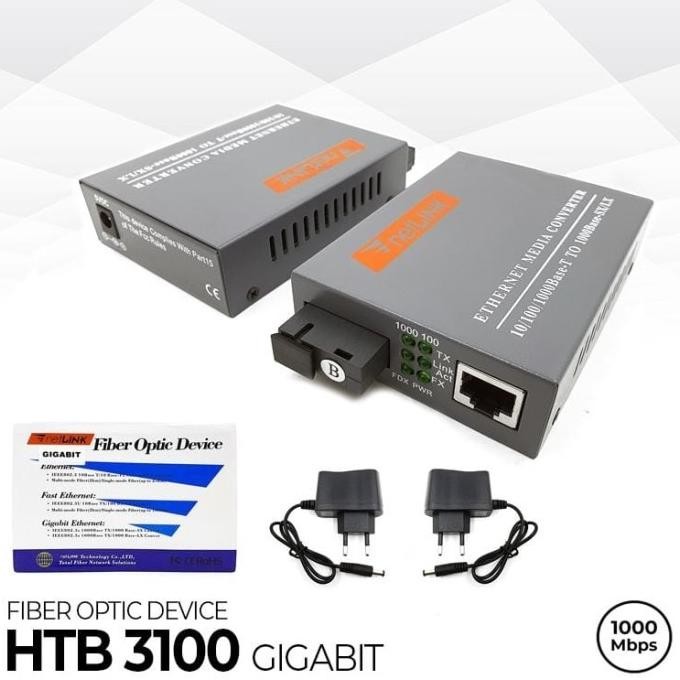 Jual Netlink Htb 3100 Gigabit 1000 A dan B Converter Fo Fiber Optic ...