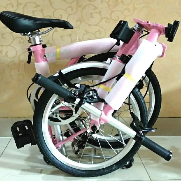 Jual sepeda lipat 3sixty 2020 PINK Pastel rare color NEW READY STOCK ...