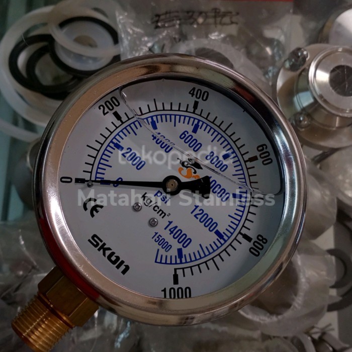 Jual Proses Cepat Pressure Gauge Manometer Skon 2 1/2 " Inchi 1000 Bar 15000 Psi | Shopee Indonesia