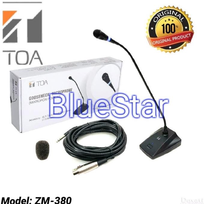 Jual Mic Meja Podium Gooseneck TOA ZM 380 AS Original | Shopee Indonesia