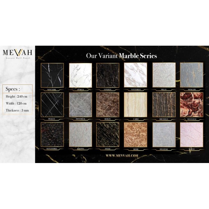 Jual Mevvah Wall Panel Motif LONDON Panel Dinding Motif Marmer | Shopee ...