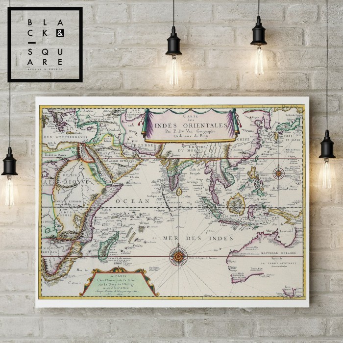 Jual PREMIUM Poster Premium Plus Frame Kayu - Peta Indonesia Vintage ...