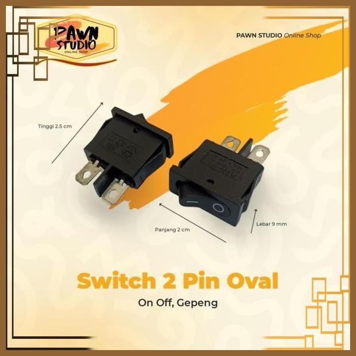 Jual [PAWN] SWITCH SAKLAR GEPENG KECIL 2 PIN 2 KAKI ROCKER SWITCH ON ...