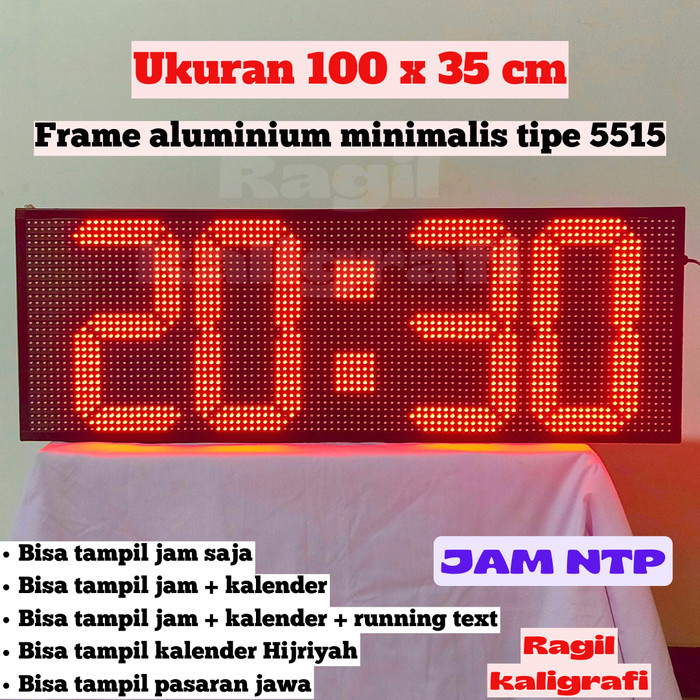 Jual JAM DIGITAL UKURAN 100 X 35 CM - JAM DIGITAL NTP UKURAN 100 X 35 ...